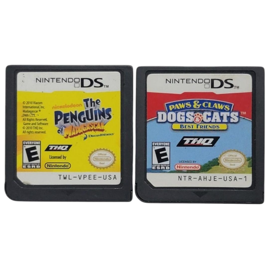 Nintendo DS Games - the Penguins of Madagascar and Dogs & Cats Best ...