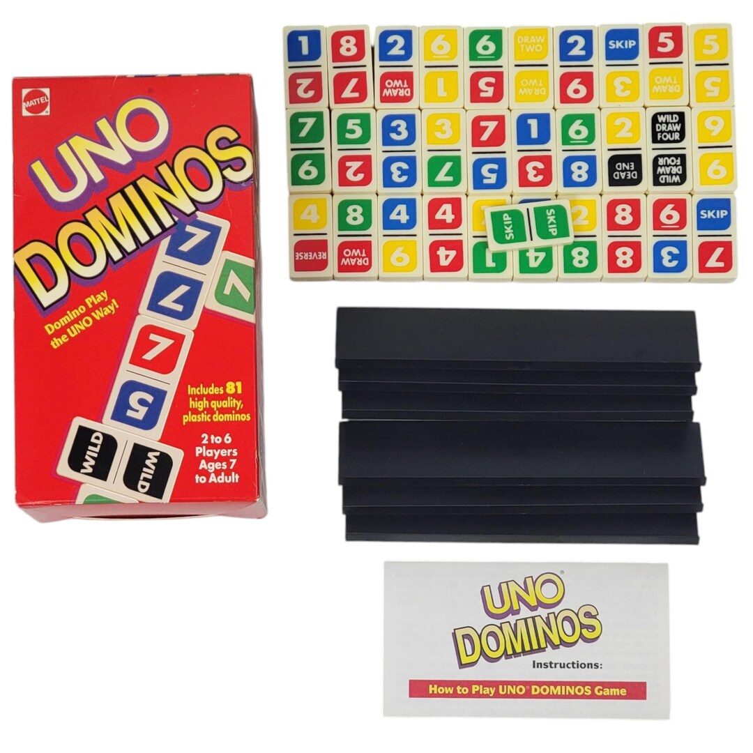 Uno Dominos Game - Mattel 1994 COMPLETE** - Etsy