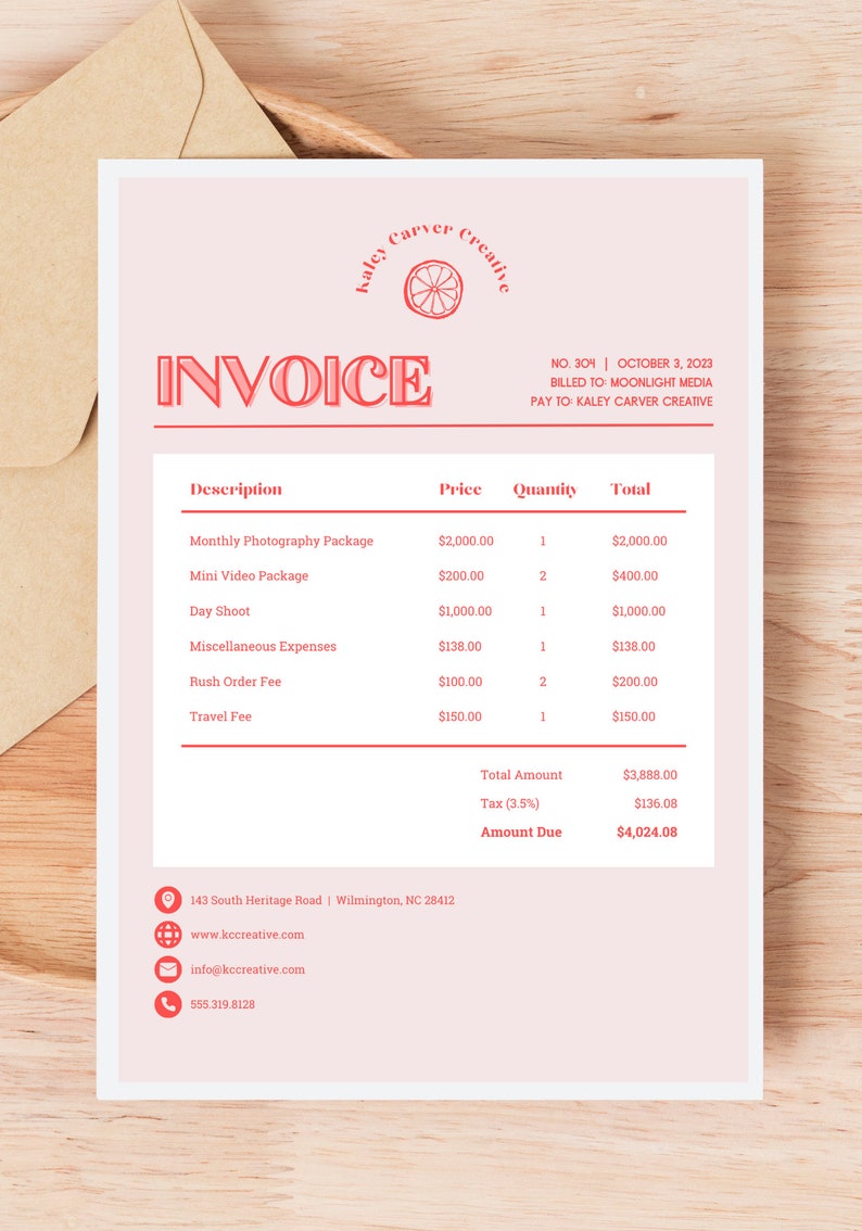 Invoice Template Editable Invoice Invoice Printable Invoice Service ...