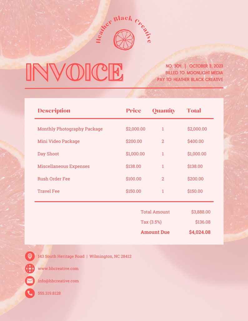 Invoice Template | Editable Invoice | Invoice | Printable Invoice ...