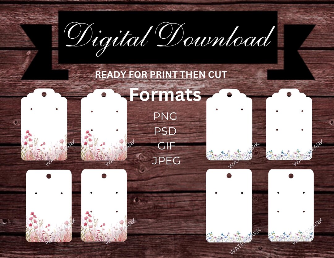 Printable Earring Cards Template | DIY Jewelry Display Cards | Print ...