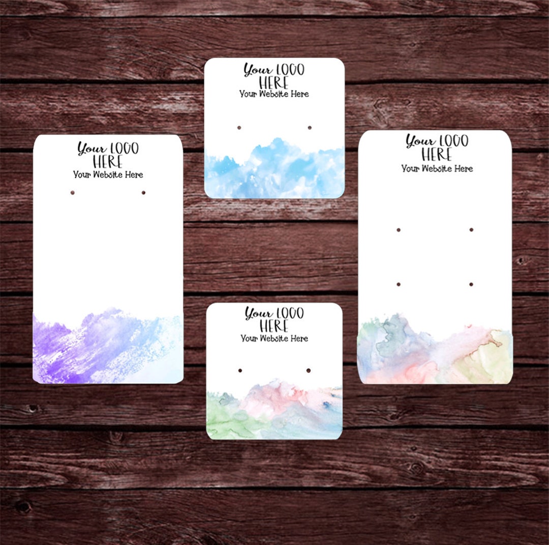 Custom Logo Earring Cards, Personalized Jewelry Display - Etsy