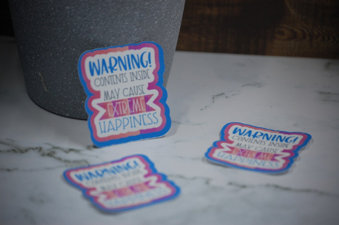 Packaging Sticker; Thank You Sticker; May Cause Excitement; Small ...