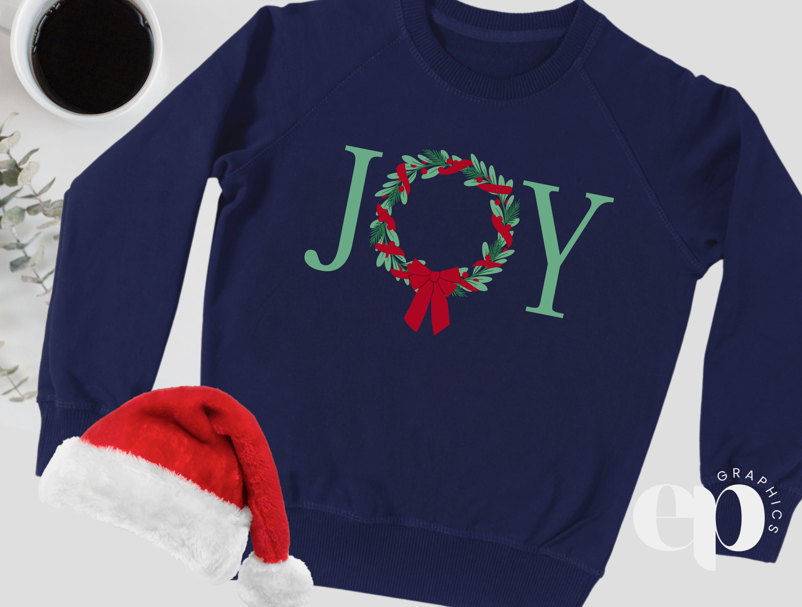 Joy SVG Christmas SVG Joy Wreath SVG Svg Files for - Etsy