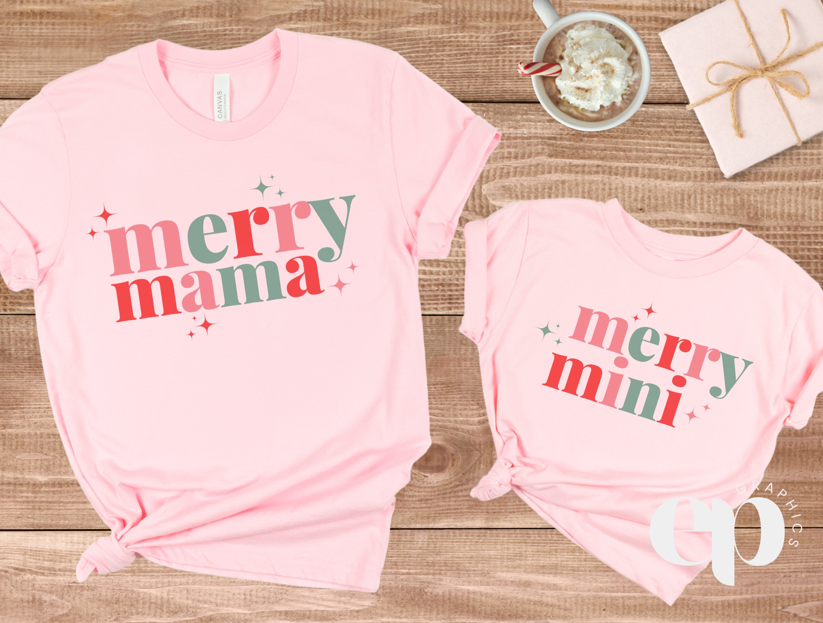 Merry Mama Merry Mini SVG Bundle Merry Mama and Mini Shirt - Etsy