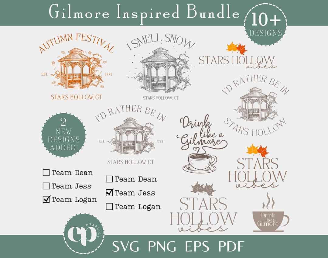 Gilmore Girls SVG Bundle: Stars Hollow Designs (digital Download) - Etsy