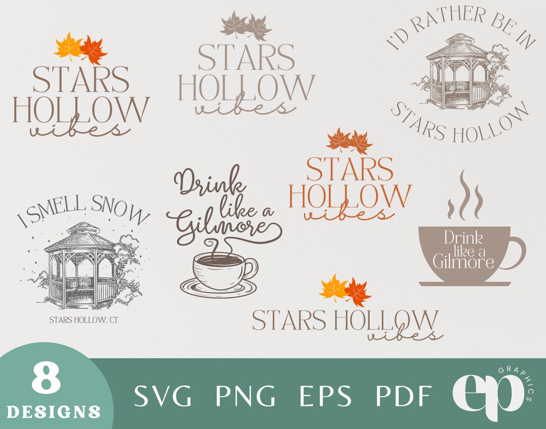 Gilmore Girls SVG Bundle Stars Hollow SVG Bundle - Etsy
