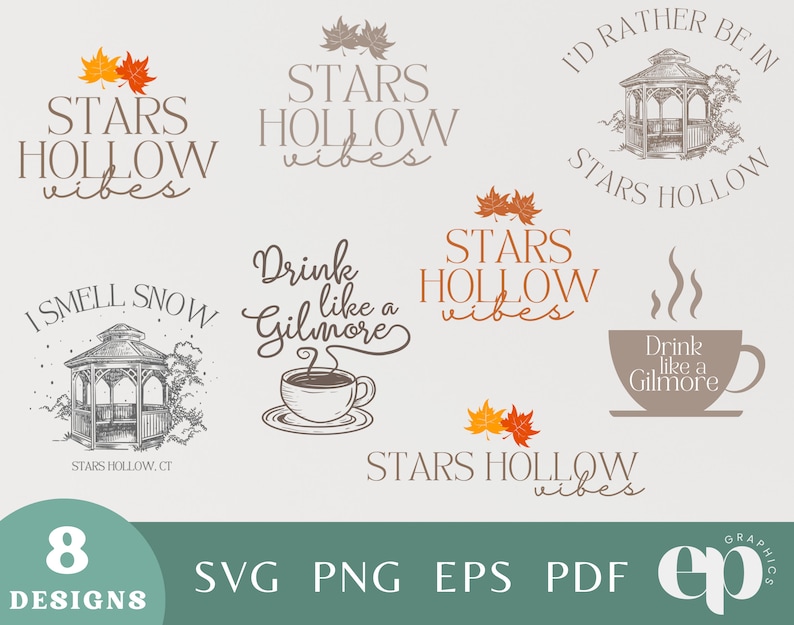 Gilmore Girls SVG Bundle Stars Hollow SVG Bundle - Etsy