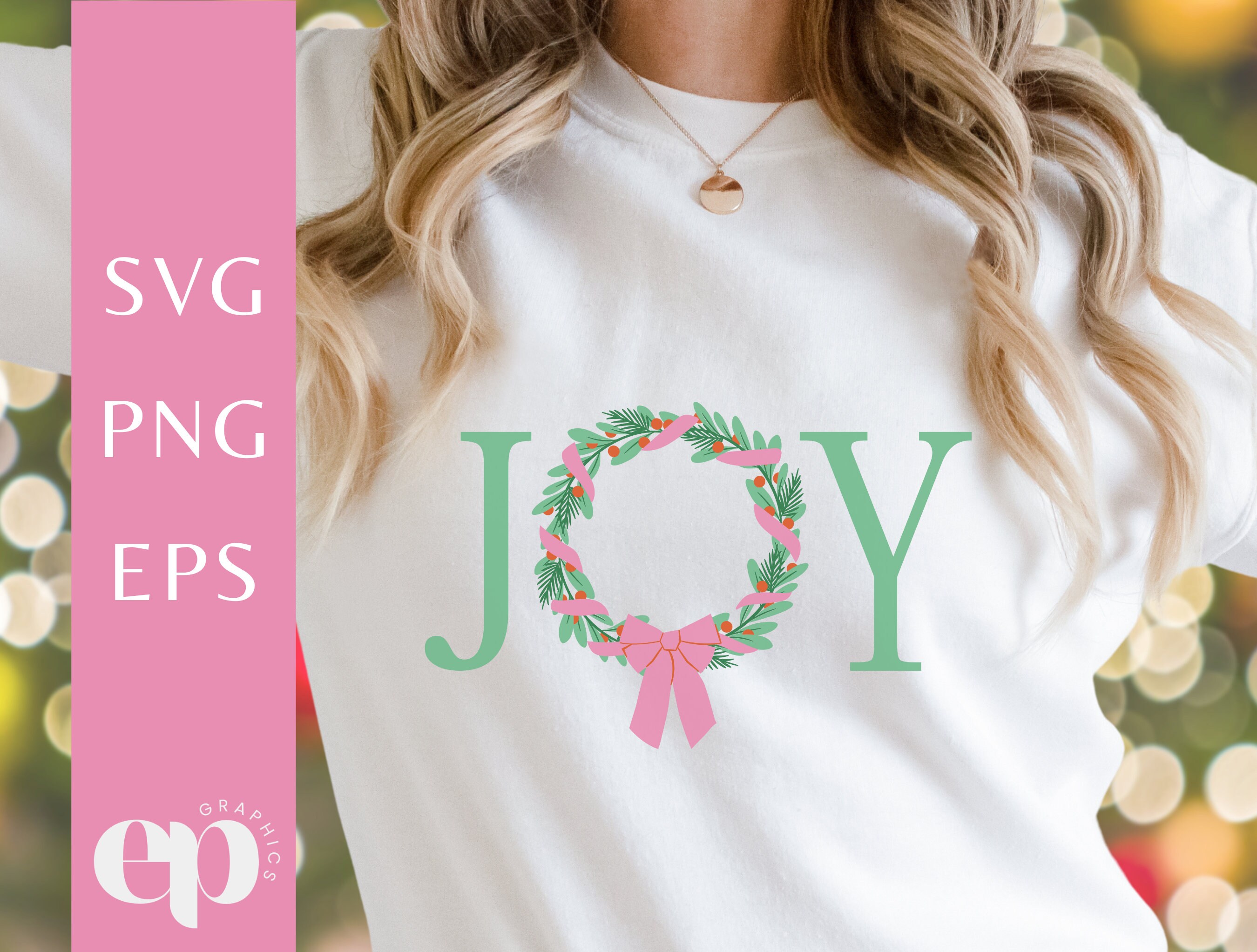 Joy SVG Christmas SVG Joy Wreath SVG Svg Files for - Etsy