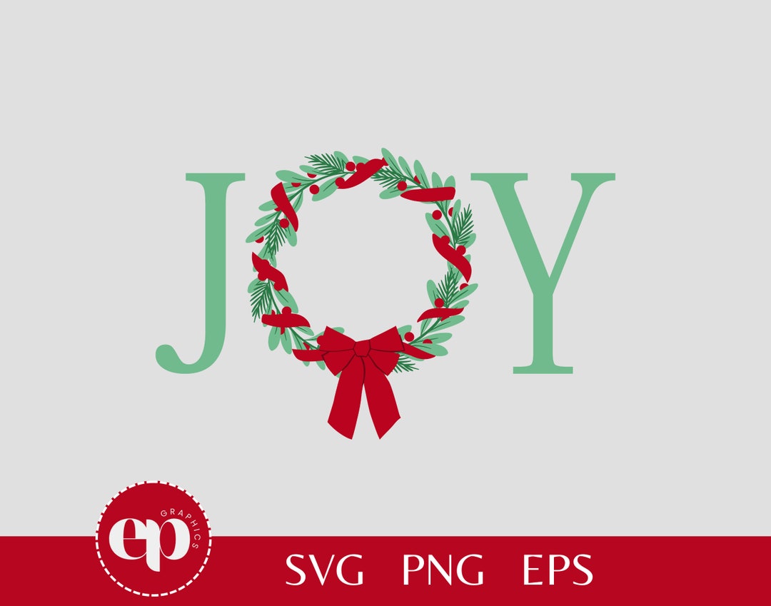 Joy SVG | Christmas SVG | Joy Wreath SVG | Svg Files for Cricut ...