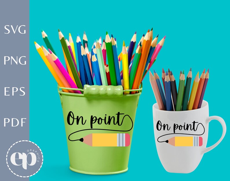 On Point Pencil SVG on Point Pencil PNG Teacher Gift SVG - Etsy UK
