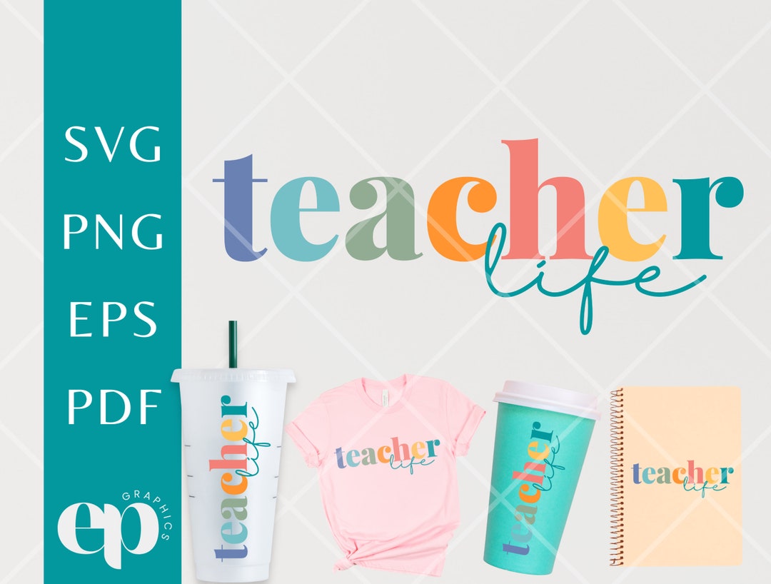 Teacher Life SVG Back to School SVG Teacher Gift SVG - Etsy