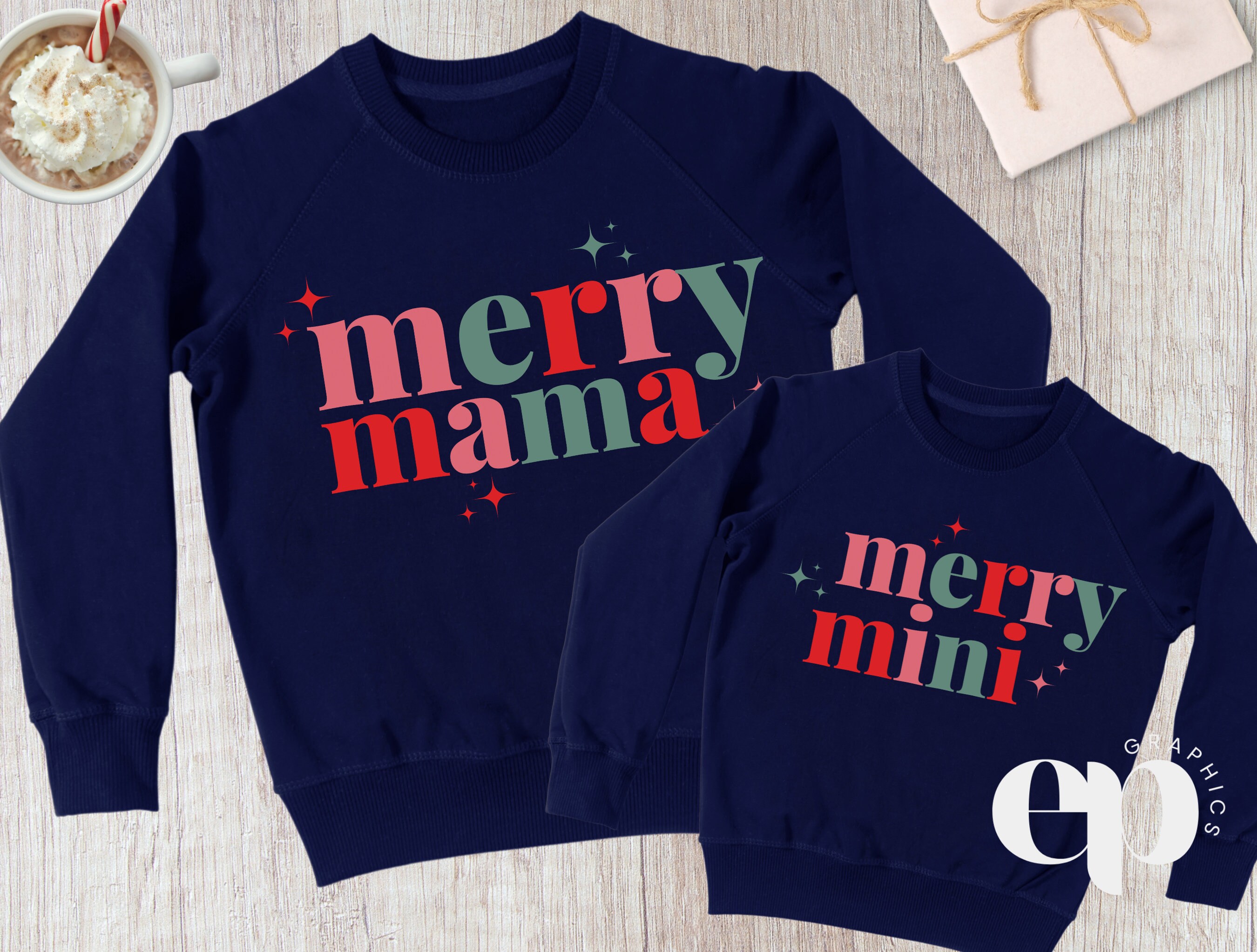 Merry Mama Merry Mini SVG Bundle Merry Mama and Mini Shirt - Etsy