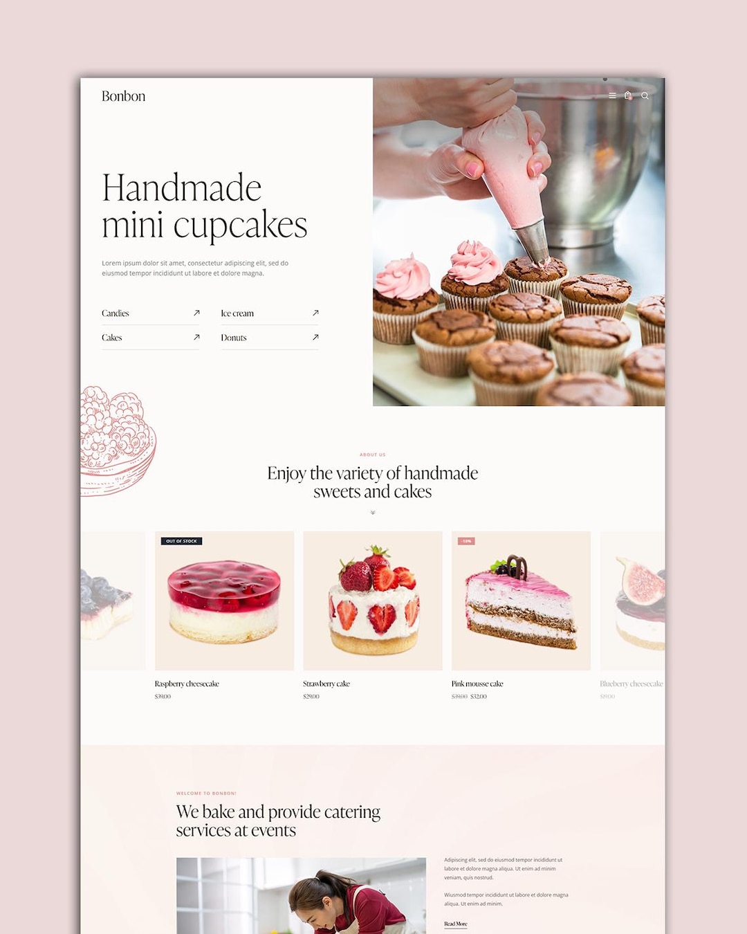 Bakeries, Chocolate, Cake and Sweet Shops | Compatible With Elementor ...