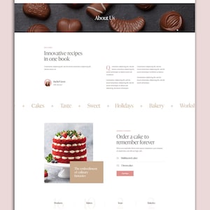 Bakeries, Chocolate, Cake and Sweet Shops | Compatible With Elementor ...