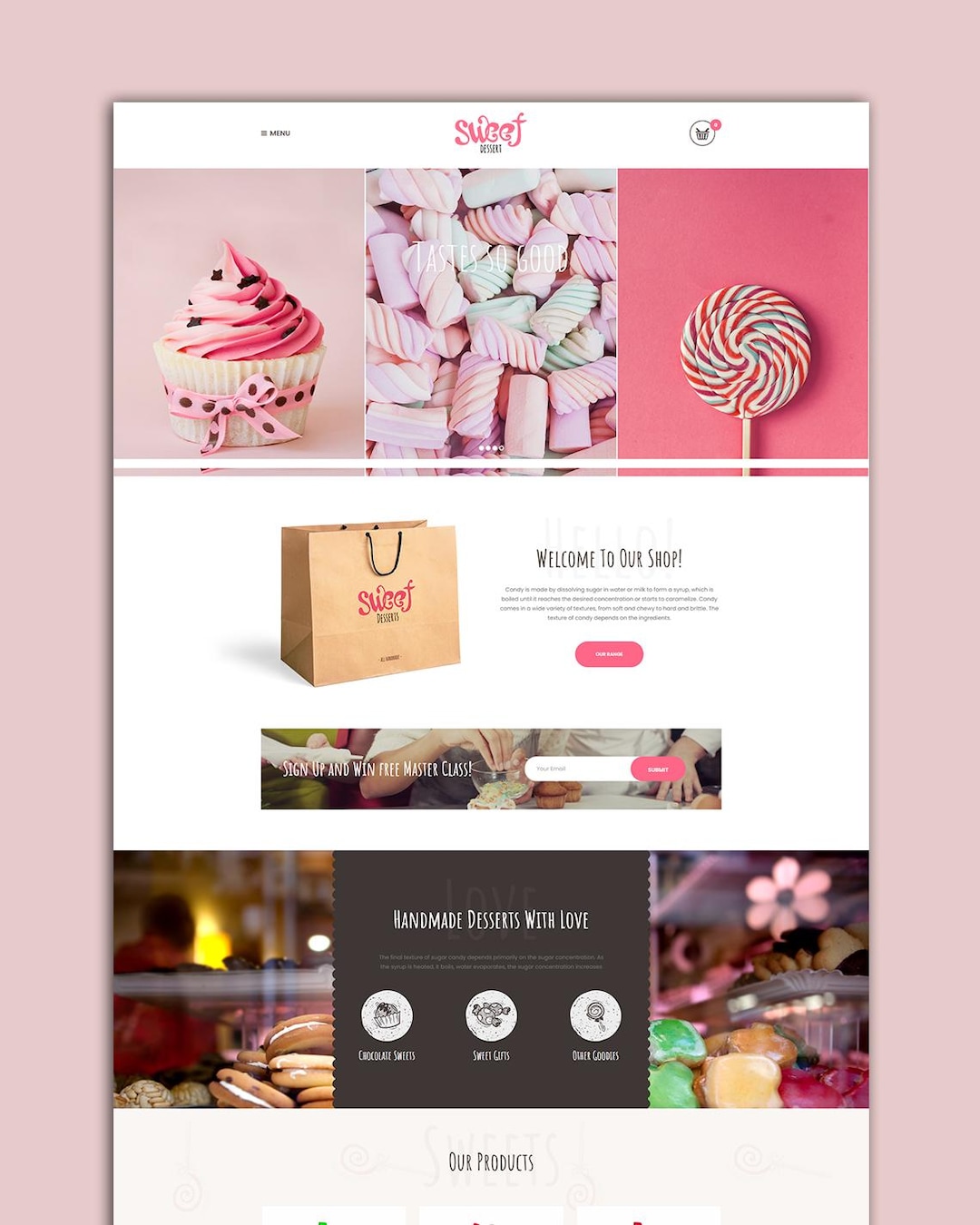 Bakeries, Cafes, Sweet Shops | Modern and Responsive Elegant Wordpress ...