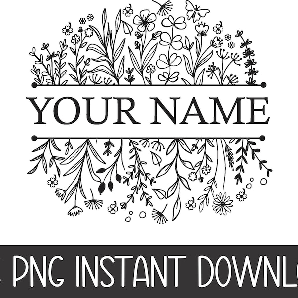 Floral Monogram - Etsy