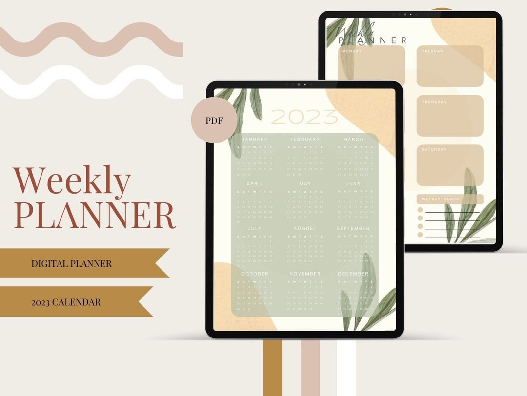 2023 Boho Weekly Template Planner - Etsy