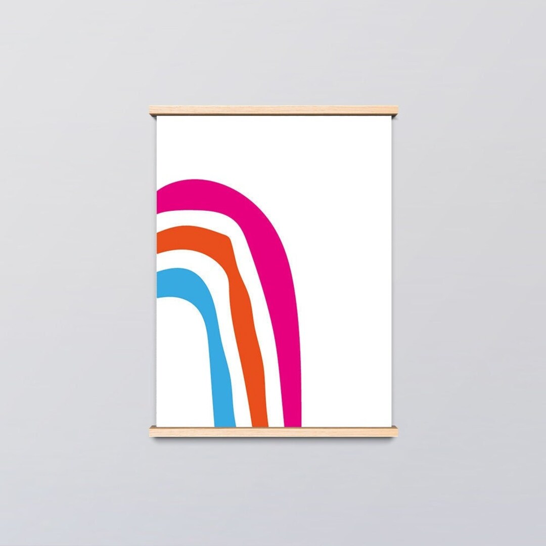 Bold Minimal Rainbow Printable Digital Wall Art, Nursery Printable Wall ...