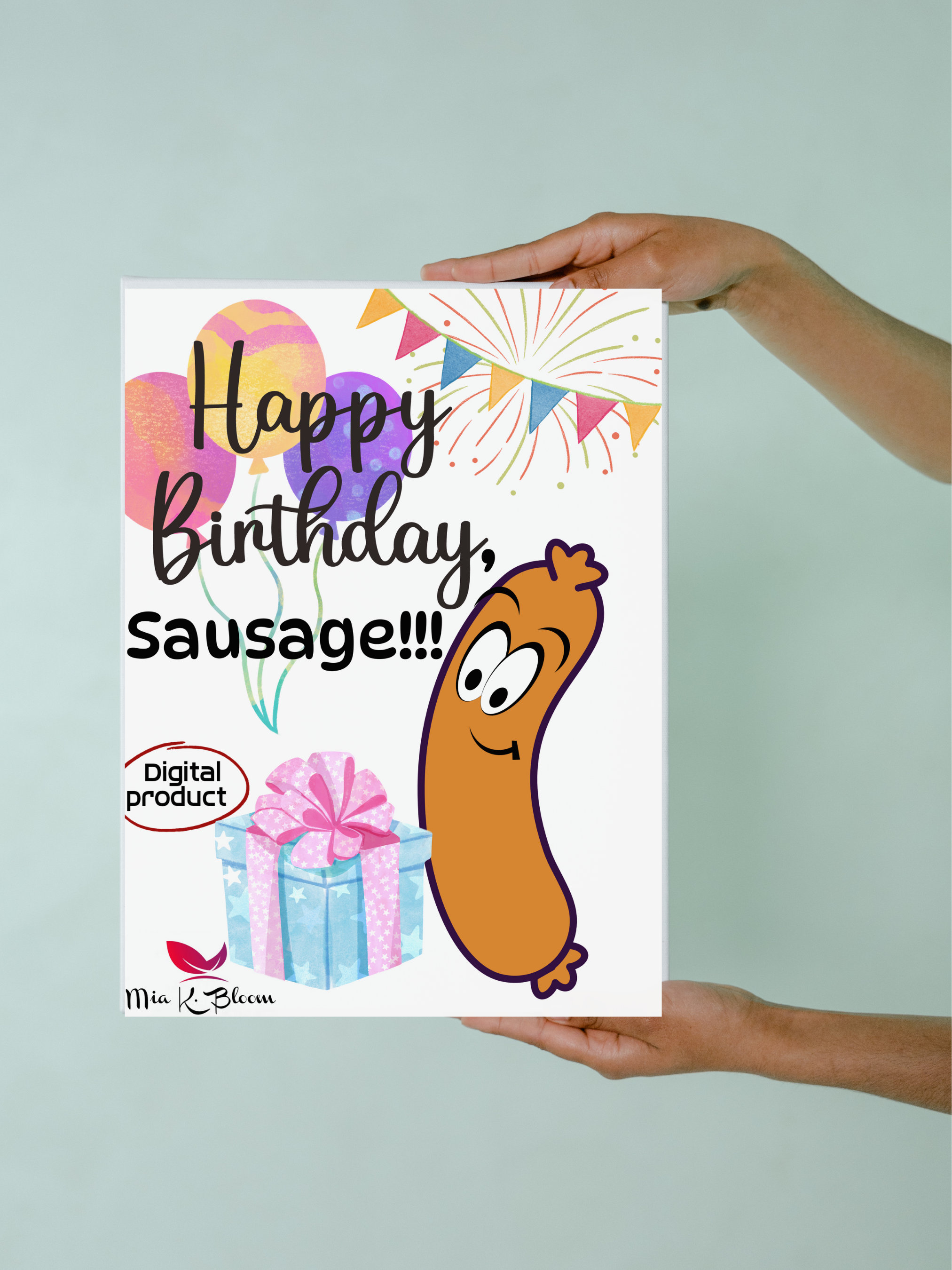 DIGITAL FILE Instant Download Png / Funny Happy Birthday Sausage ...
