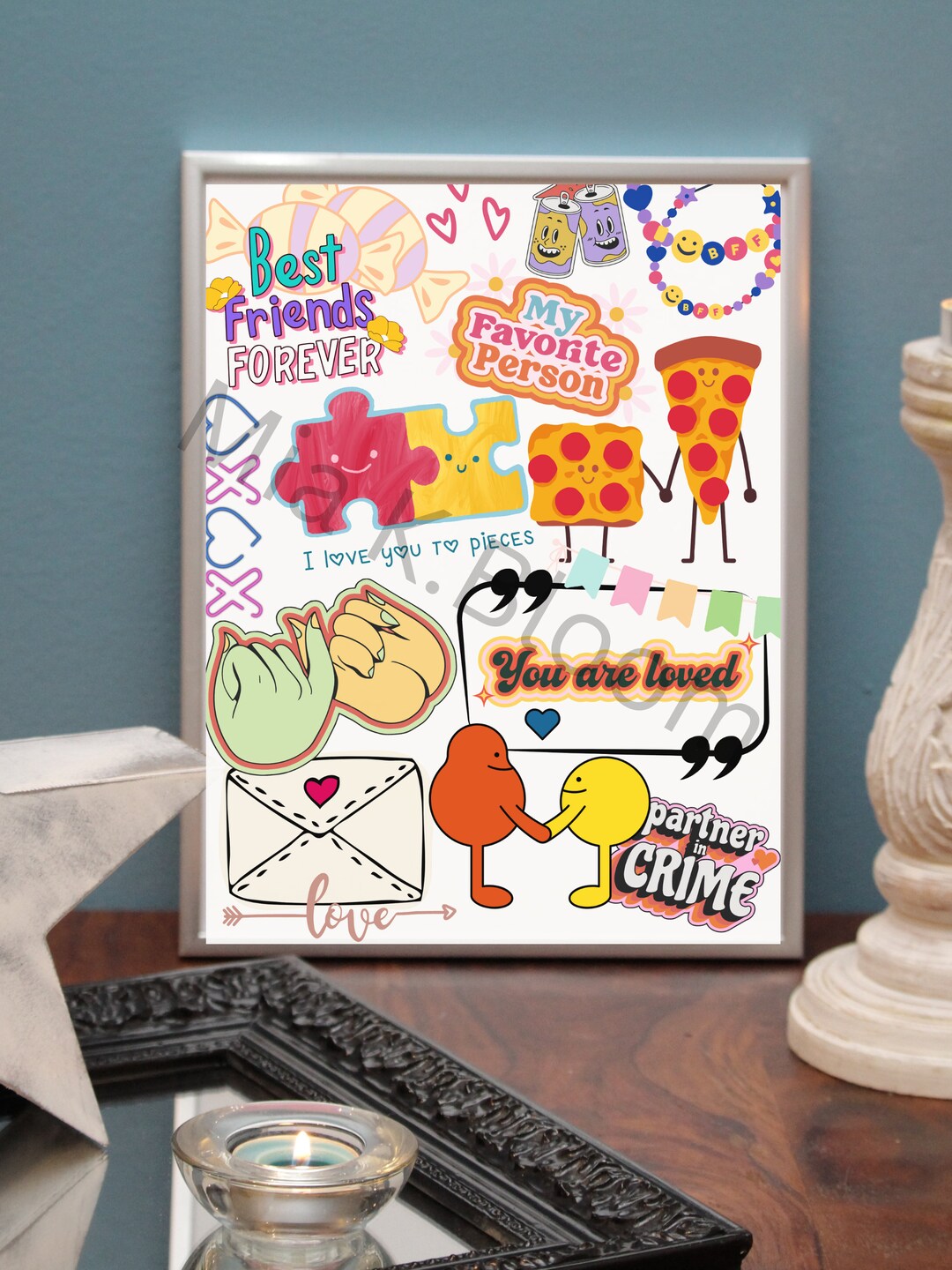 DIGITAL DOWNLOAD Companion Pal Soul Mate Partner in Crime / Retro ...