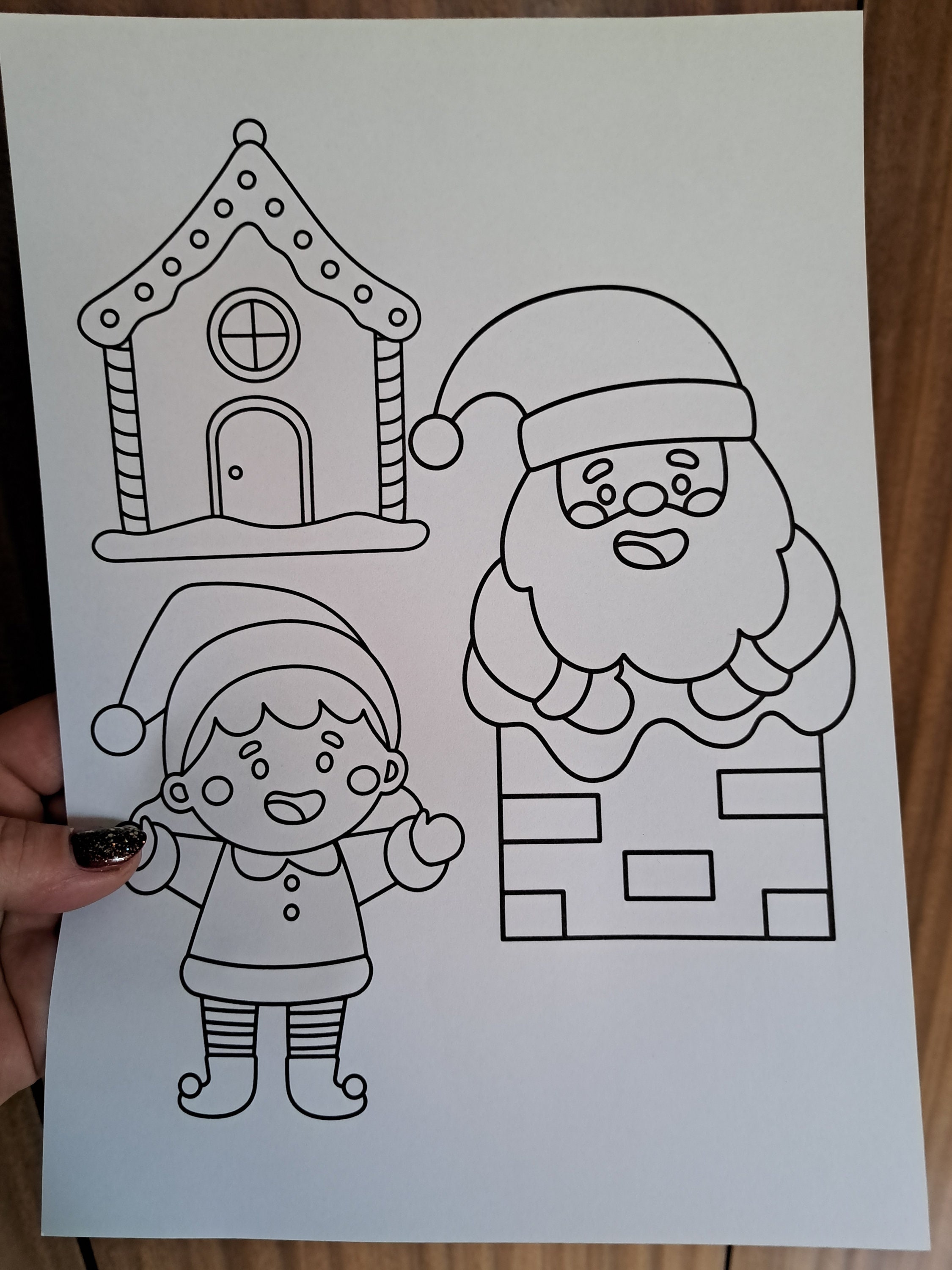 Christmas Kids Colour in Sheets Pages / A4 Easy Digital Print Fun ...