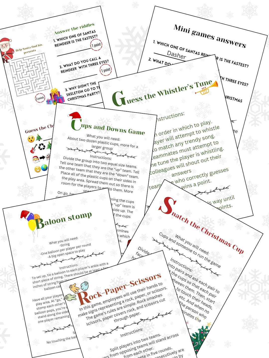 DIGITAL Adults Game Sheets / Work Party / Work Do / Mini Games for ...