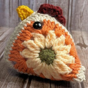 Granny Square Chicken, Crochet Chicken, Home Decor, Farmhouse Decor ...