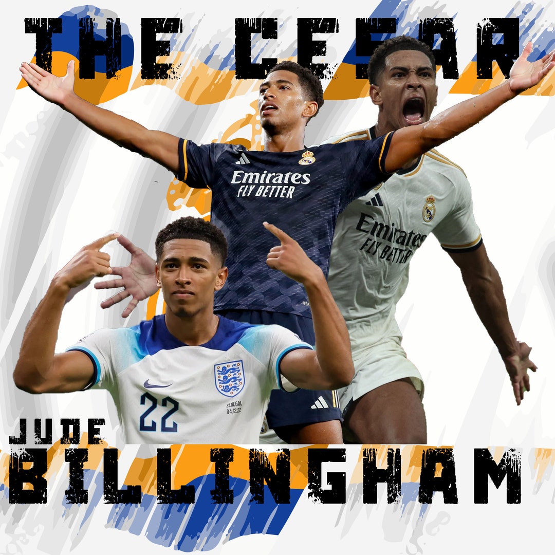 JUDE BILLINGHAM Photo PNG Printable T-shirt Design Soccer Instant ...