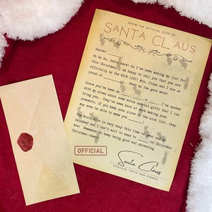 Personalized Letter From Santa Bundle | Package W/ Reindeer Food, Santa ...