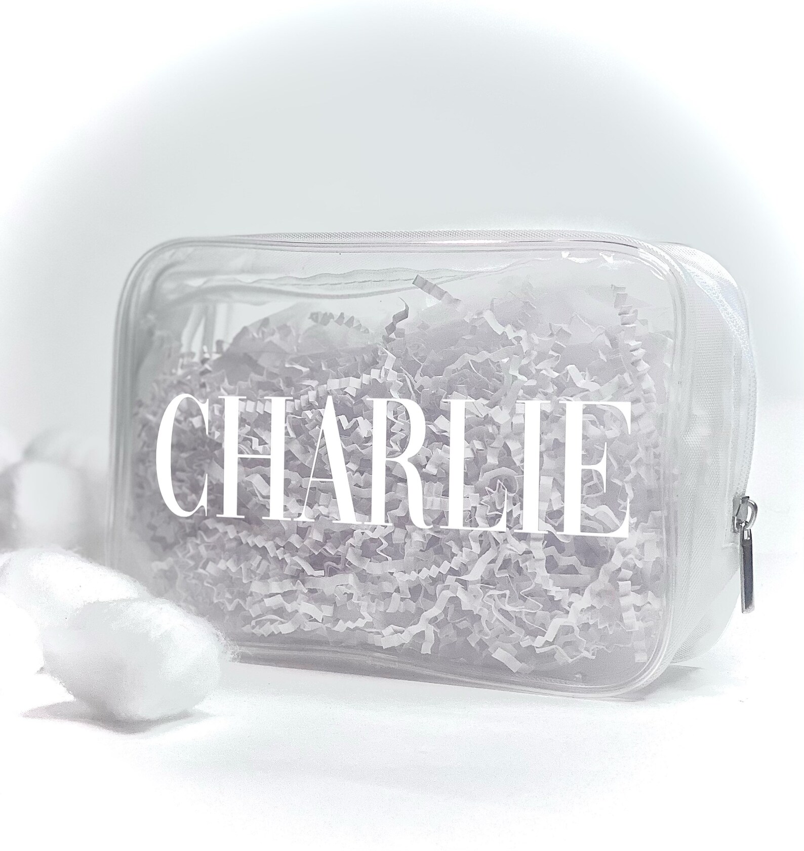 Personalized Clear Transparent Toiletry Pouch| Travel Custom Makeup ...