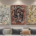Set of 3,jackson Pollock, Pollock Canvas, Pollock Print Art, Abstract ...