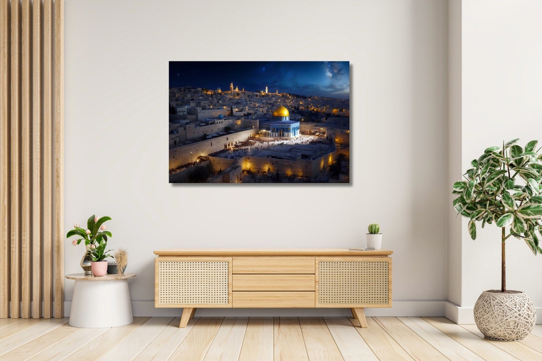 Masjid Al-aqsa, Jerusalem Decor, Islamic Art, Muslim Home Gifts, Canvas ...