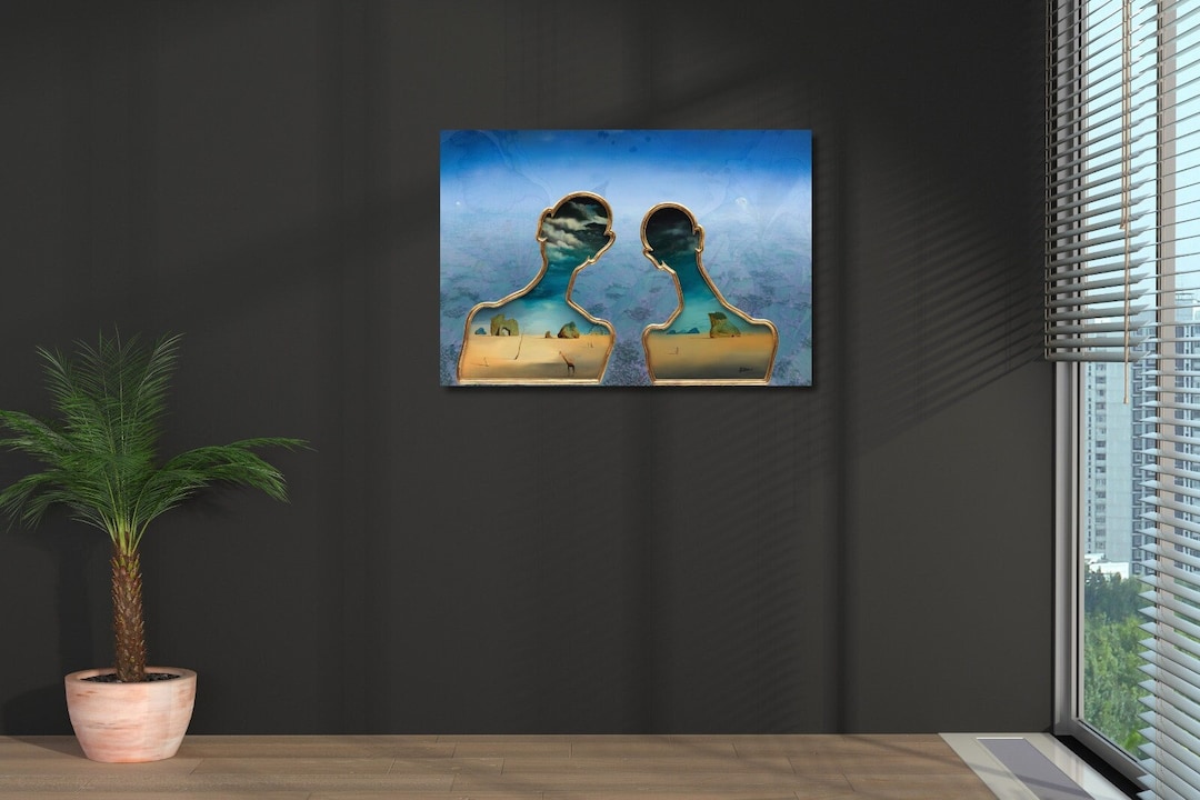 Salvador Dali, Heads Full of Clouds, Diptych, Salvador Dali Art,heads ...