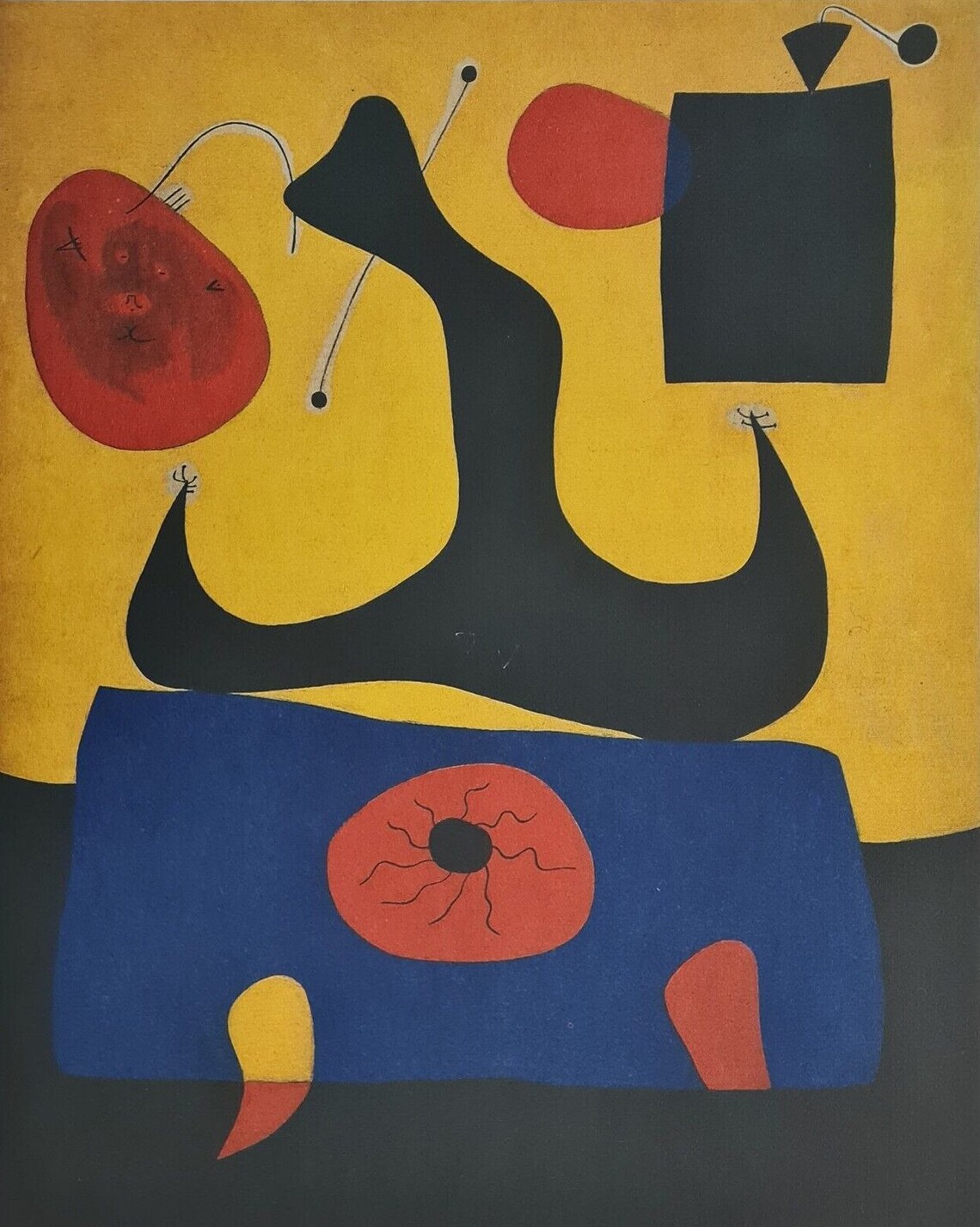 Joan Miró Sitting Woman 1973 Joan Miró Art Living Room - Etsy