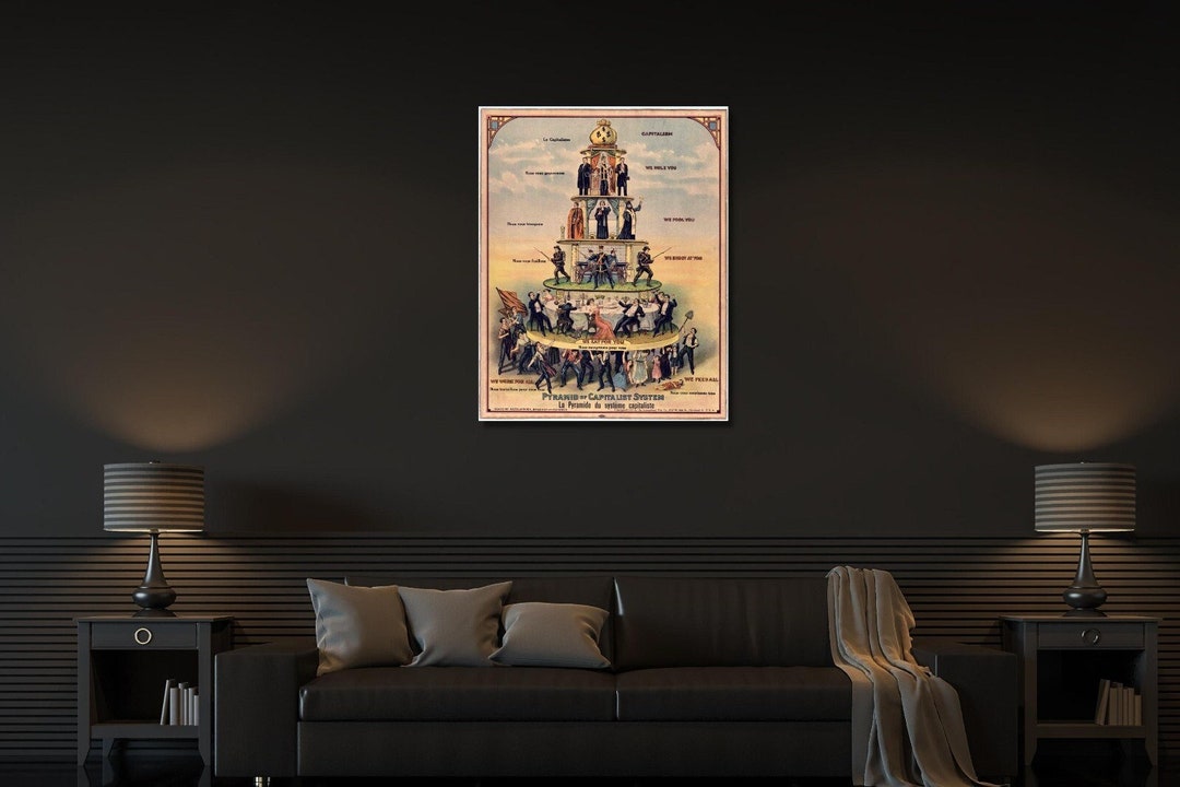 Pyramid Of Capitalist System 1911 Pyramid Art Capitalist System Decor
