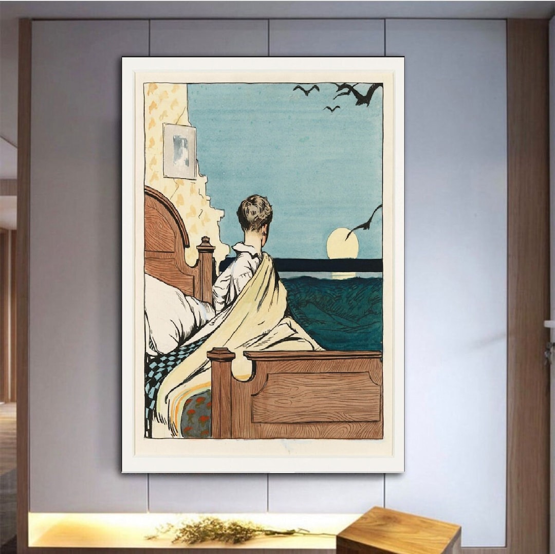 Edward Hopper, Boy and Moon , Living Room Decor,edward Hopper Art ...