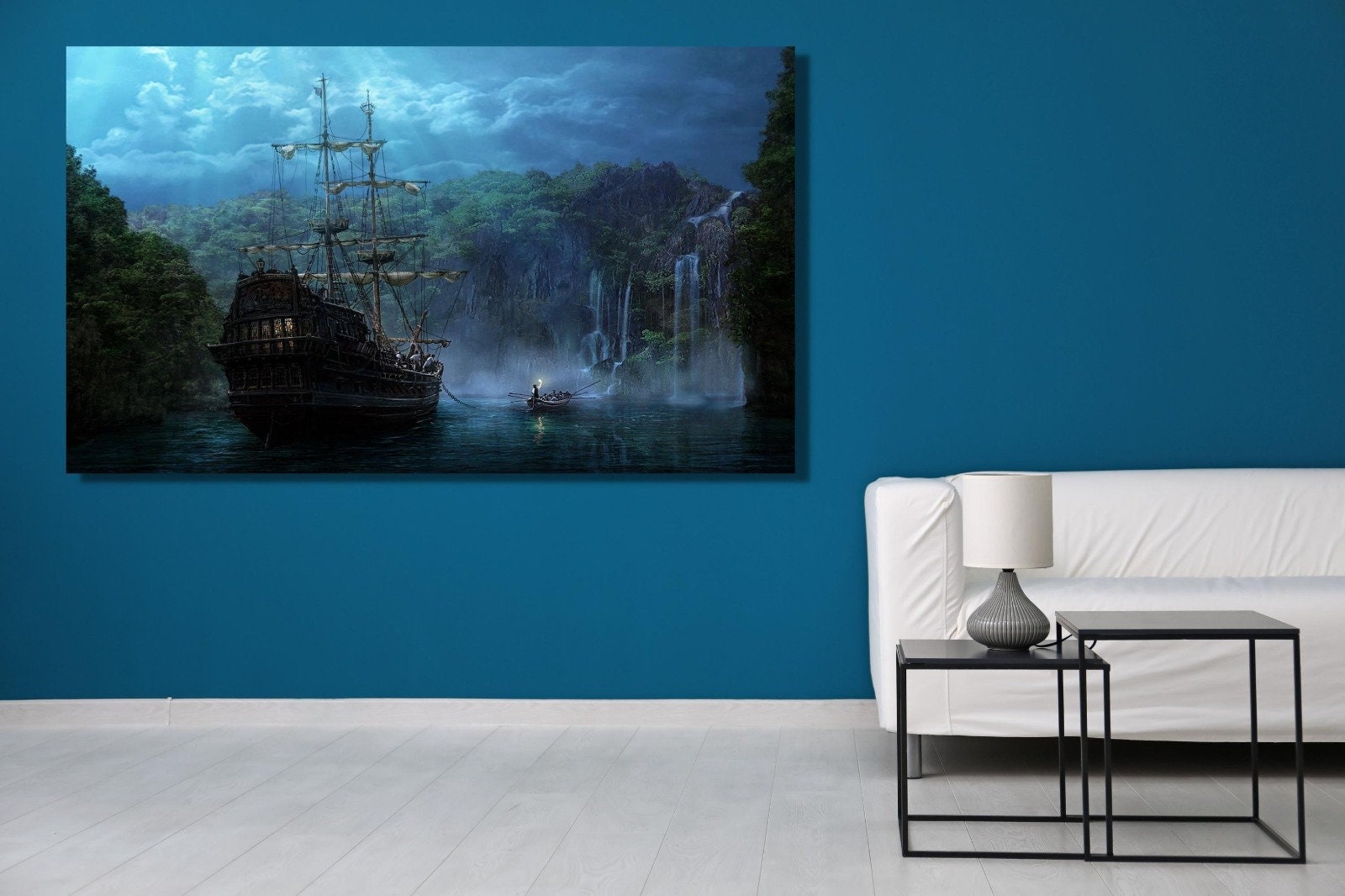 Pirate Ship, Pirate Ship Art, Fantasy Pirate Ship, Canvas Wall Art ...
