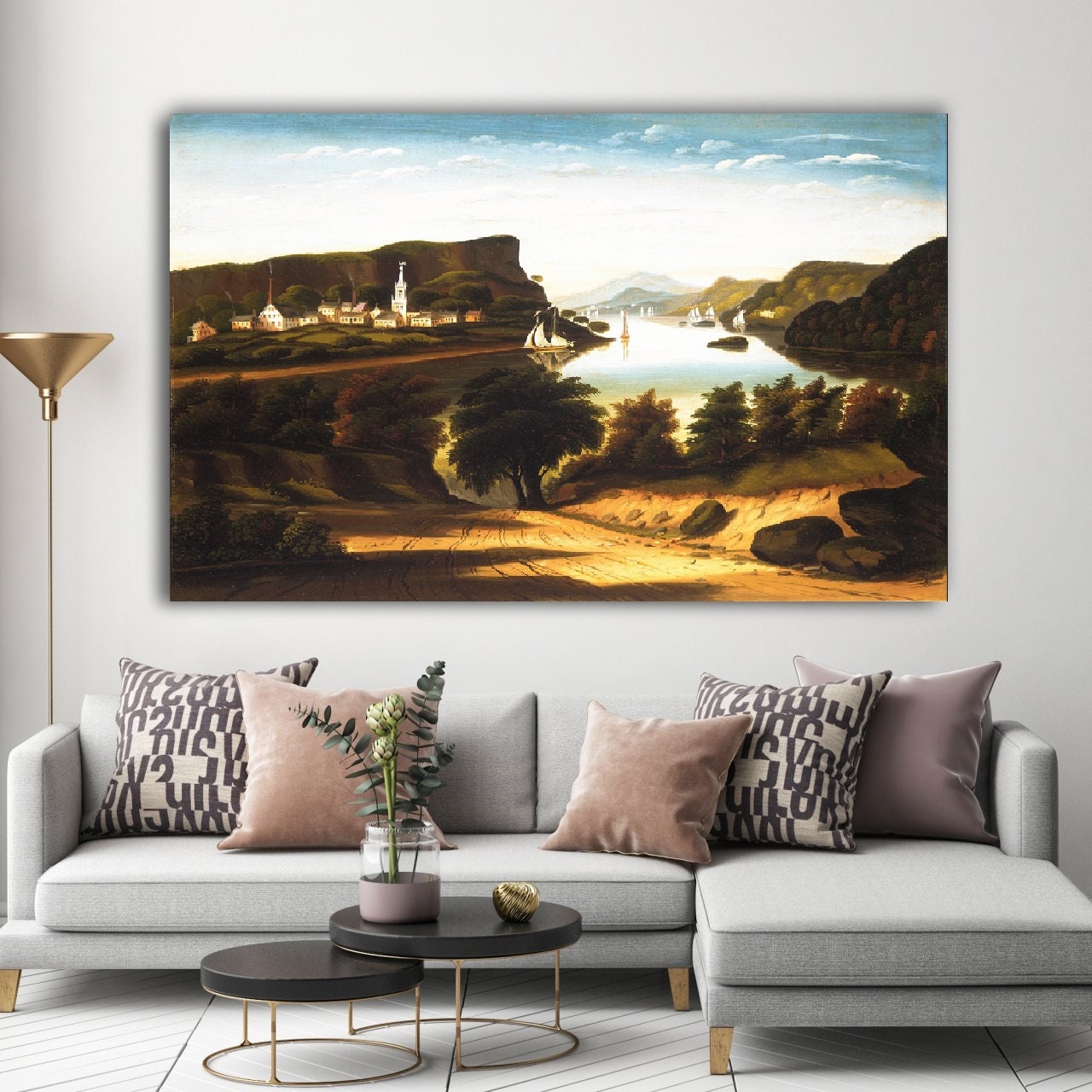 Thomas Chambers, Lake George and the Village of Caldwell ,canvas Print ...