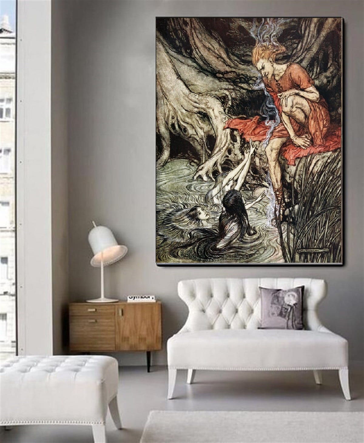 Arthur Rackham, Loge and the Rhinemaidens ,arthur Rackham ART, Living ...