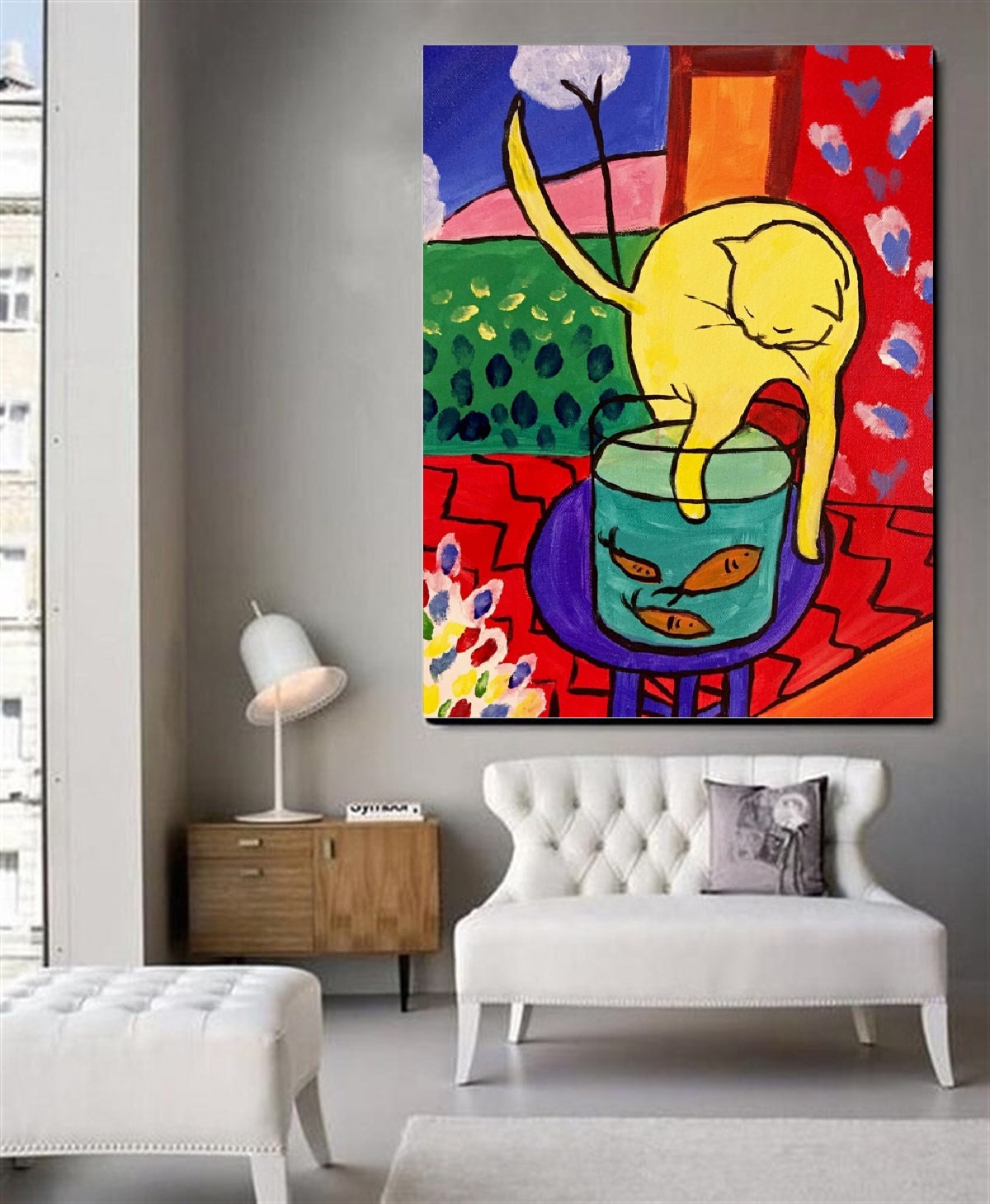 Henri Matisse the Cat With Red Fish Canvas Wall Artmatisse - Etsy