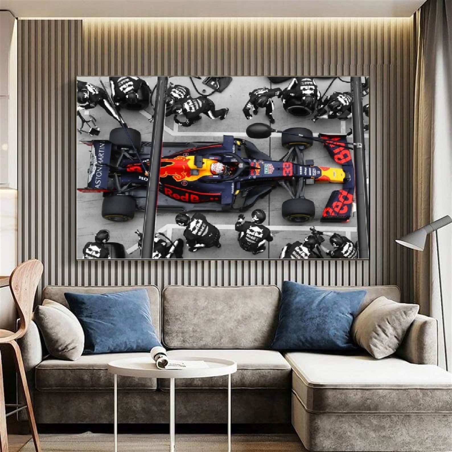 F1 Canvas, Formula One, Ready to Hang, Red Bull Team, Formula One Decor ...