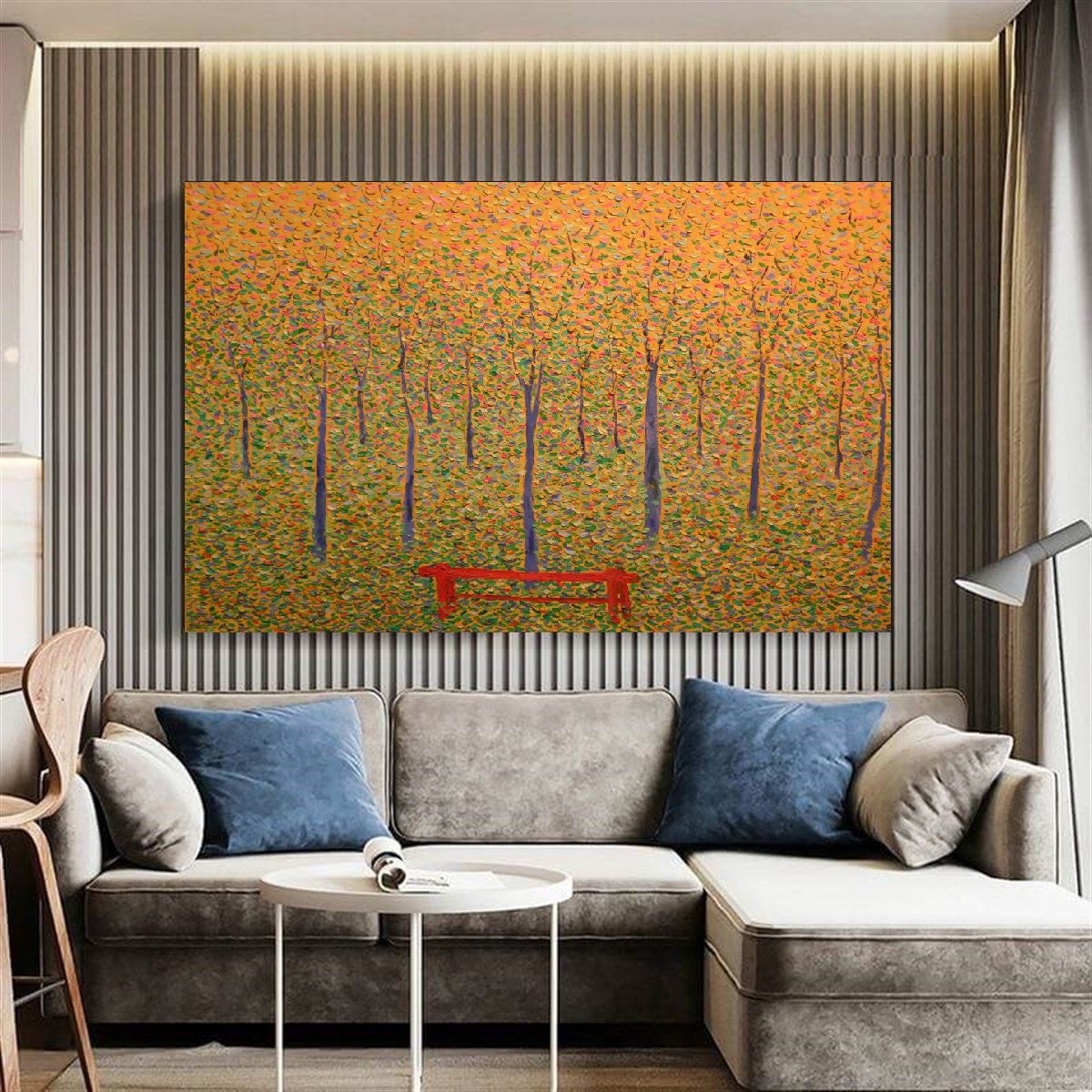 Georges Seurat, Red Park Bench ,georges Seurat Art,red Park Decor,park ...