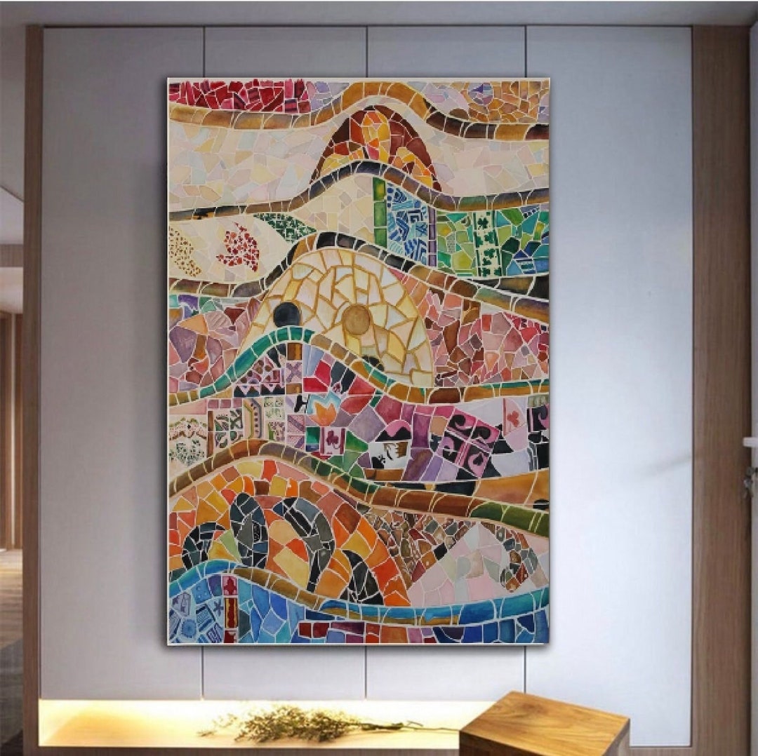 Antoni Gaudí,mosaic Wall Decor,living Room Decor, Mosaic Decor, Modern ...