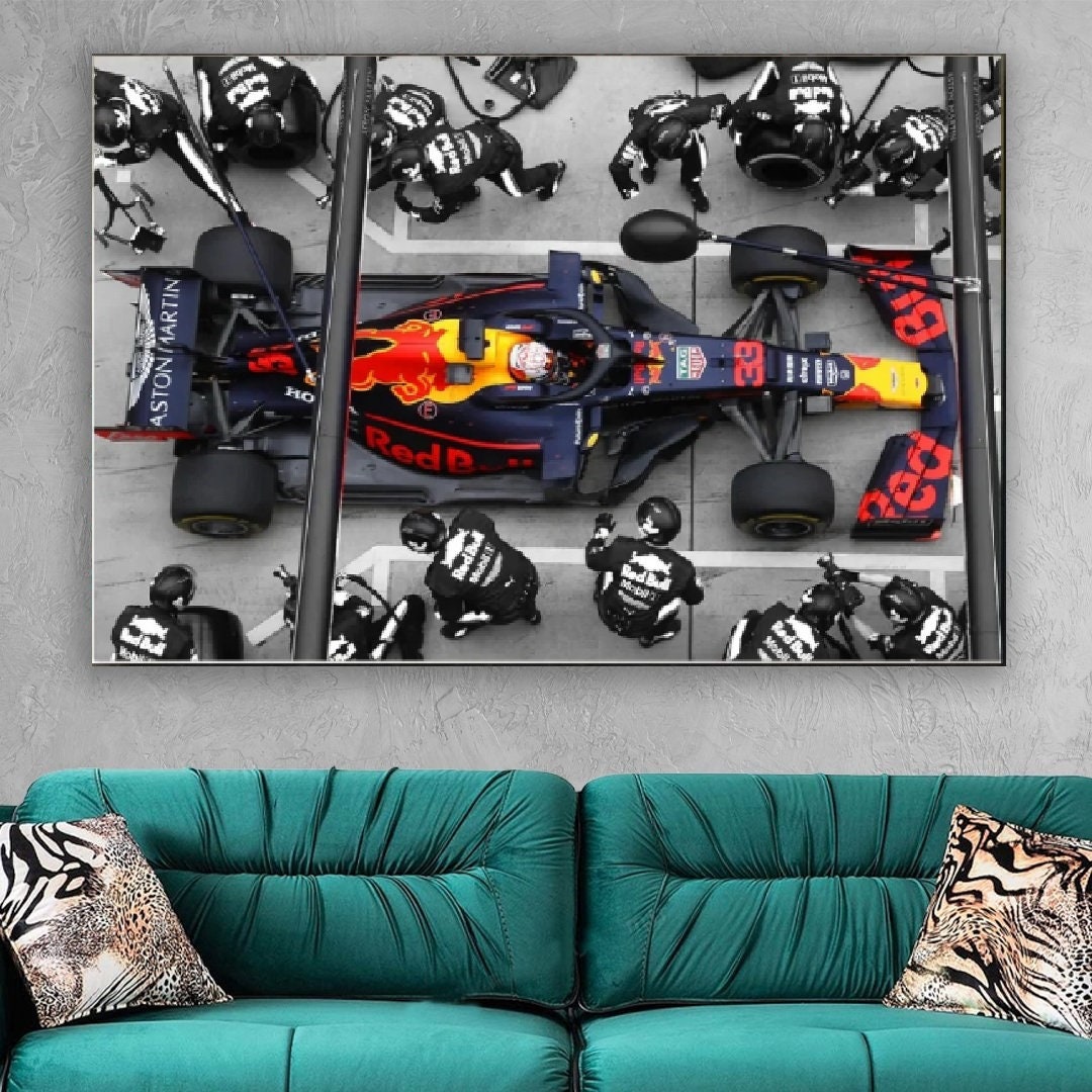 F1 Canvas, Formula One, Ready to Hang, Red Bull Team, Formula One Decor ...