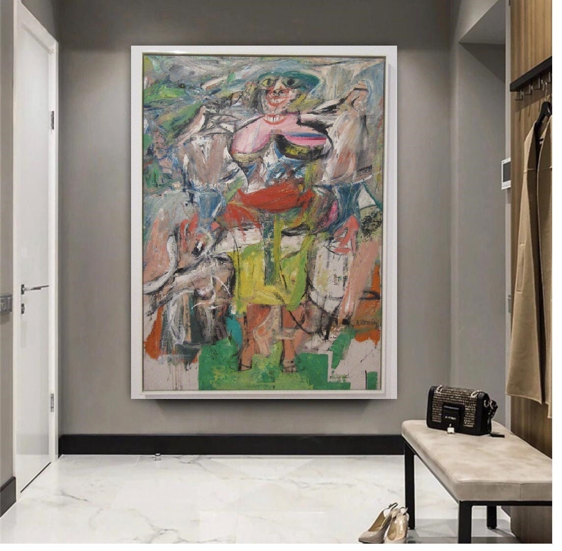 Willem De Kooning, Woman and Bicycle, Canvas Wall Art, Willem De Canvas ...