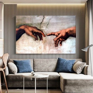 Michelangelo, the Creation of Adam,modern Artwork, Printable, Living ...