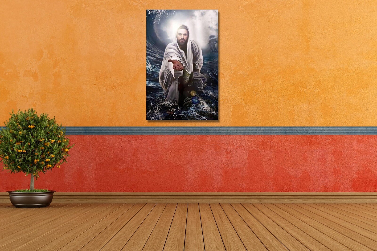 Jesus ,jesus Wall Art,focus on Me Not the Storm,jesus Wall Art ...