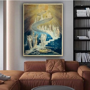 William Blake, Jacob's Ladder,william Blake ART Living Room Decor ...