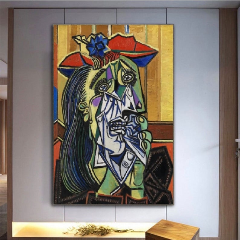 Picasso's Weeping Woman,weeping Woman Prints,,vintage Canvas,1937 Pablo ...